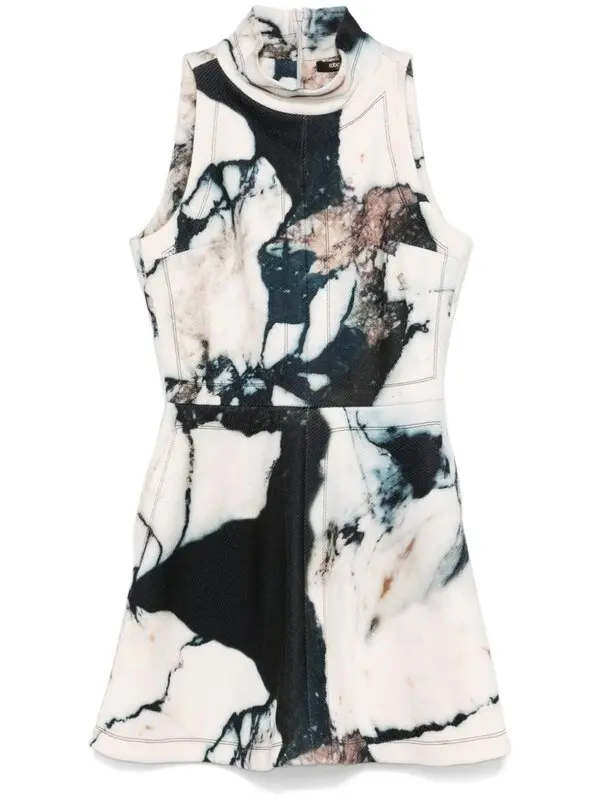 Roberto Cavalli Marble Print Mini Dress