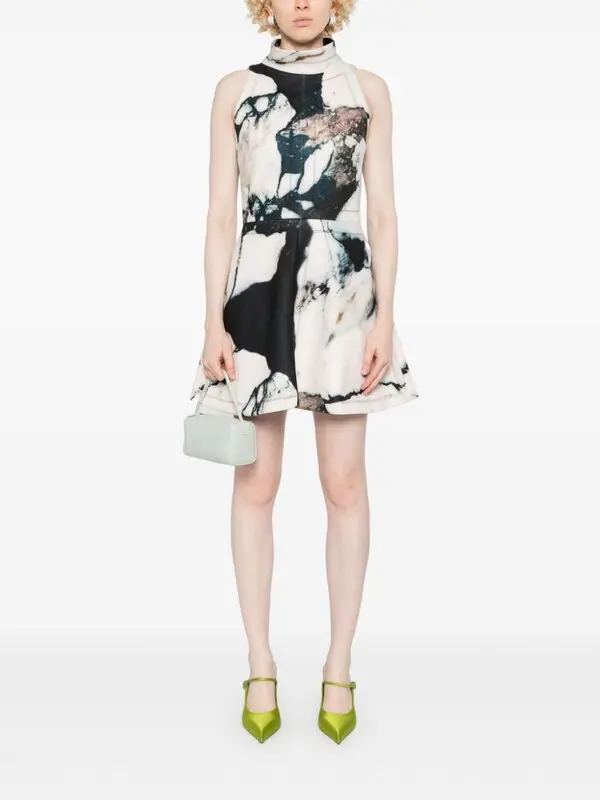 Roberto Cavalli Marble Print Mini Dress