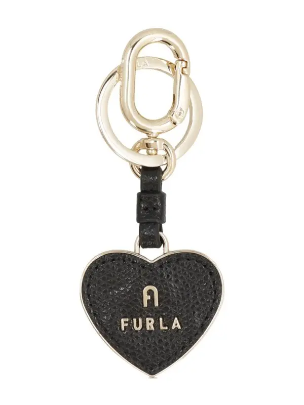 Furla Camelia Logo-plaque Keyring - Gold