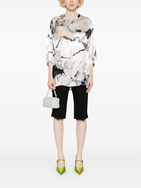 Roberto Cavalli Marble-print Blouse