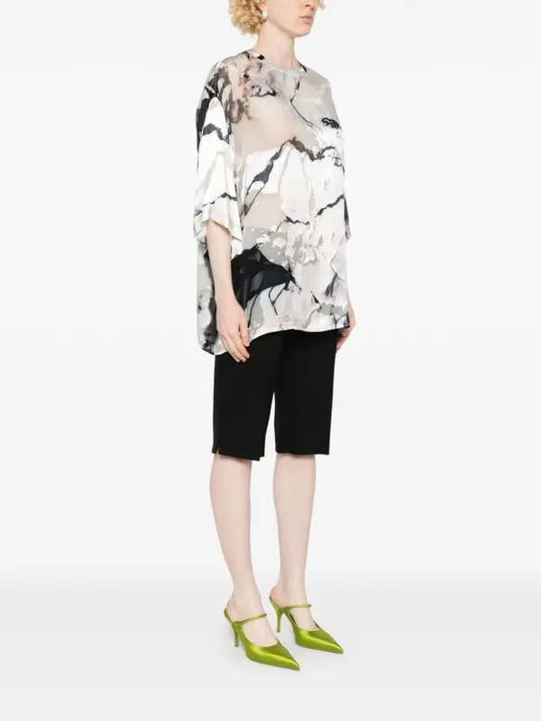 Roberto Cavalli Marble-print Blouse