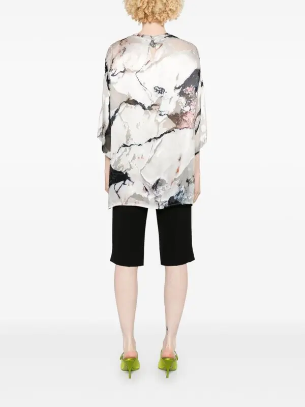 Roberto Cavalli Marble-print Blouse