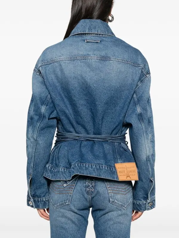 JEAN PAUL GAULTIER Lace-up Denim Jacket - Blue