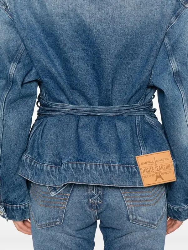 JEAN PAUL GAULTIER Lace-up Denim Jacket - Blue