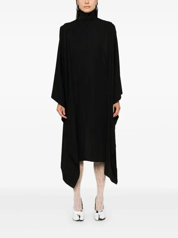 ALAINPAUL Draped Midi Dress