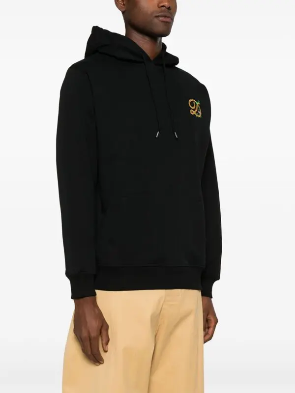 Drole De Monsieur Embroidered Jersey Hoodie