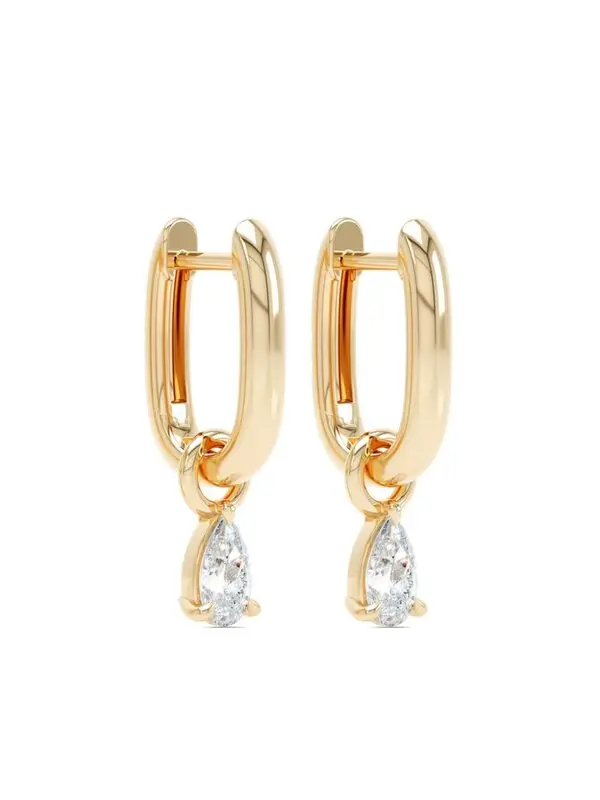 LOEV 14kt Recycled Yellow Diamond Hoop Earrings - Gold