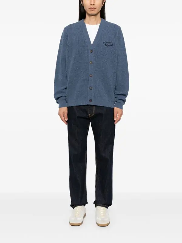 Maison Kitsuné Handwriting Comfort Cardigan - Blue
