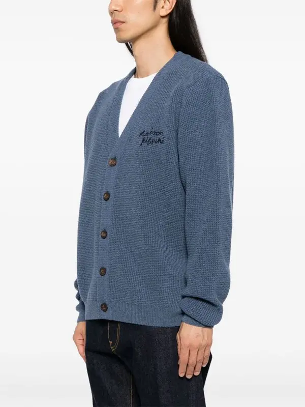Maison Kitsuné Handwriting Comfort Cardigan - Blue