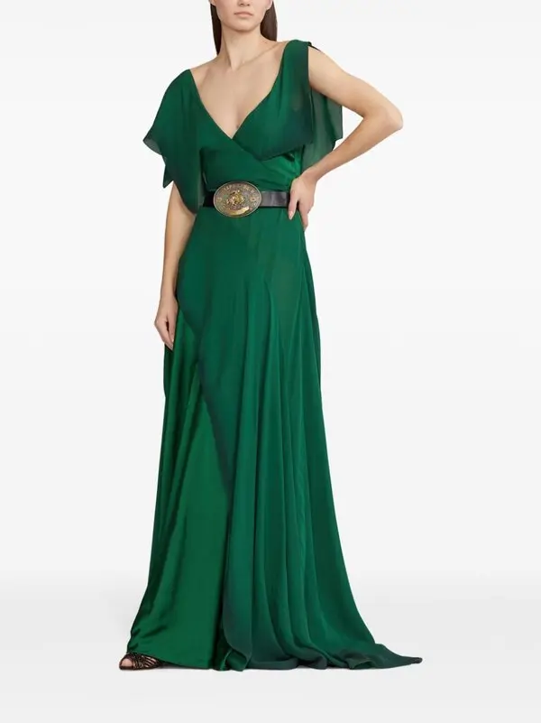 Ralph Lauren Georgette Gown - Green | Editorialist
