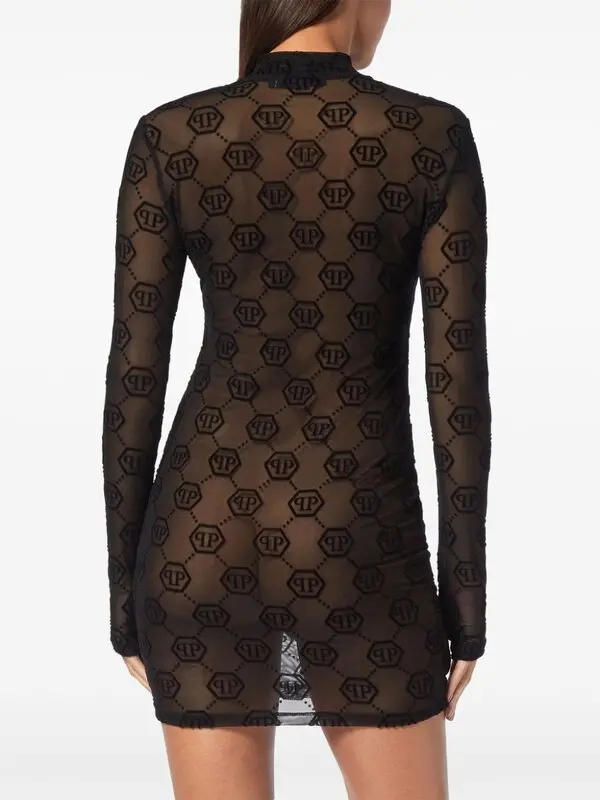 Philipp Plein Monogram Tulle Dress