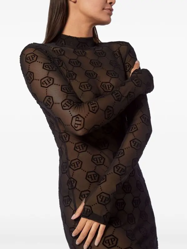 Philipp Plein Monogram Tulle Dress