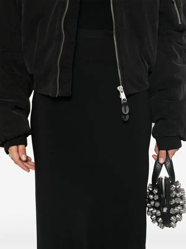 Rick Owens Calf Bias Midi Skirt - Black