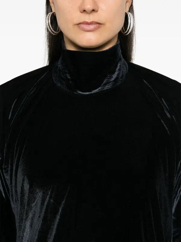 ALAINPAUL Velour High-neck Top