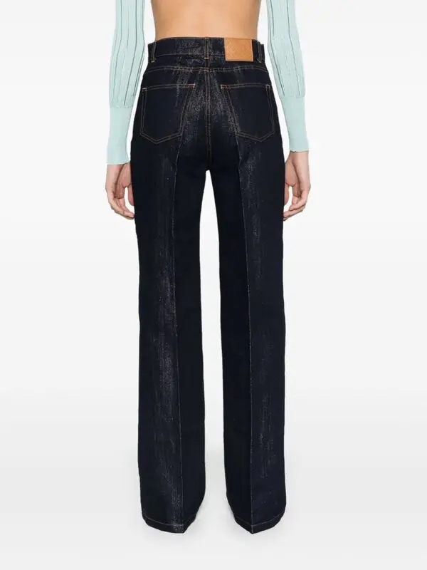 Casablanca Lurex-detail Straight-leg Jeans - Blue