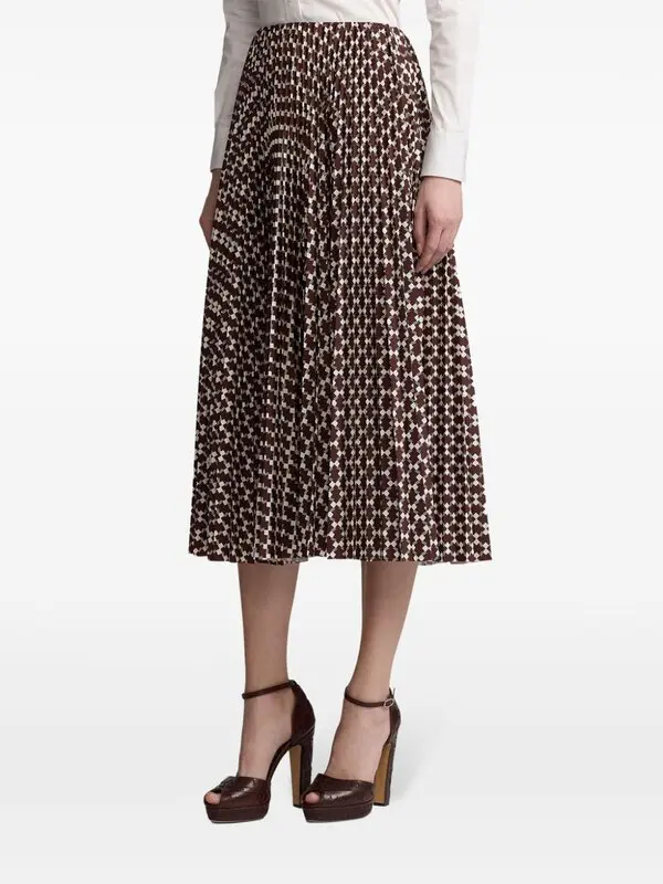 Ralph Lauren Abstract Print Midi Skirt