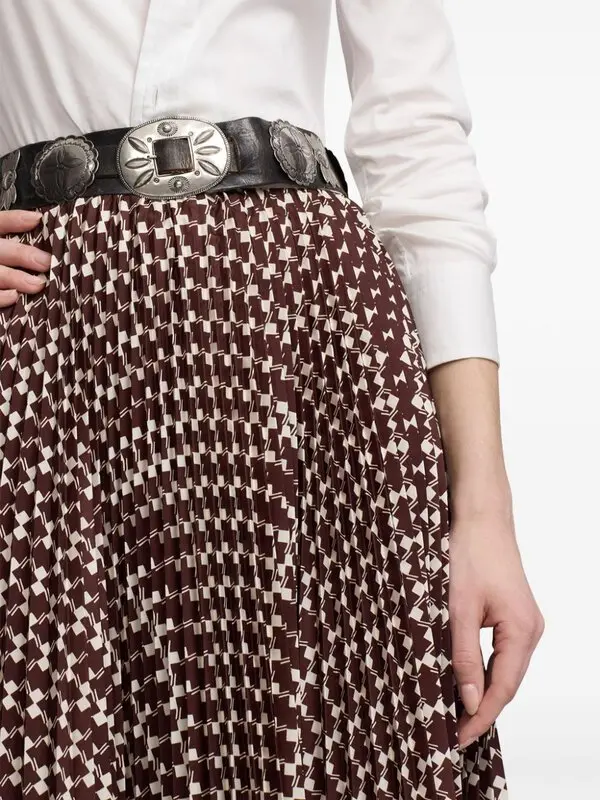 Ralph Lauren Abstract Print Midi Skirt