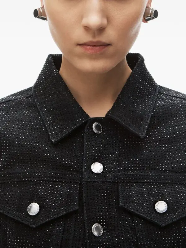 Alexander Wang Crystal-embellished Denim Jacket