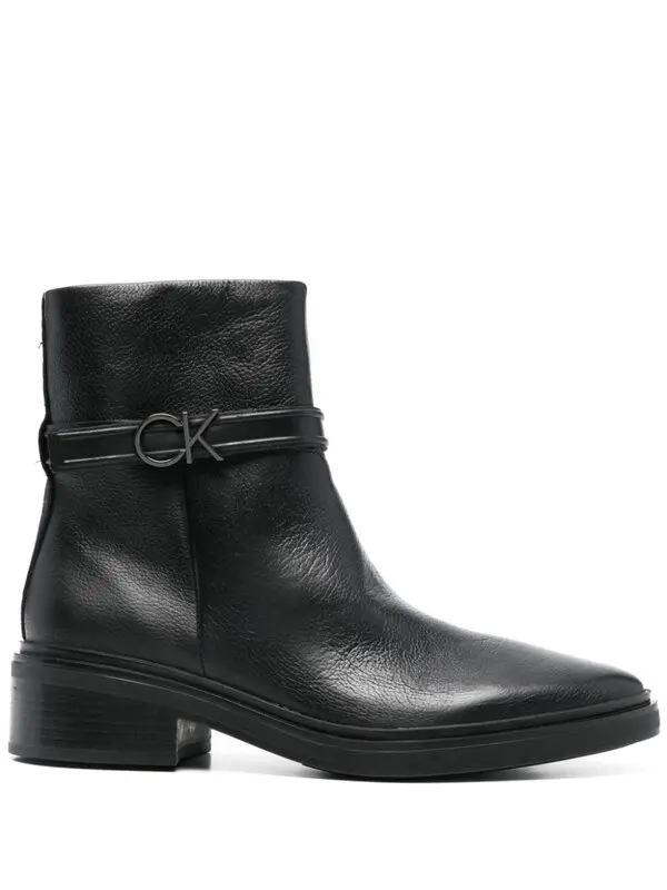 Calvin Klein Leather Ankle Boots