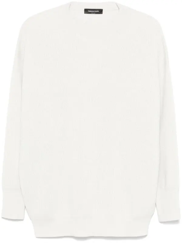 Fabiana Filippi Ribbed Knit Sweater - White