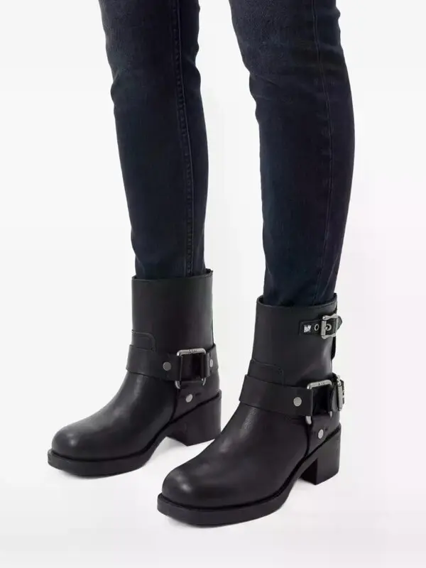 Ash 50mm Leather Boots - Black