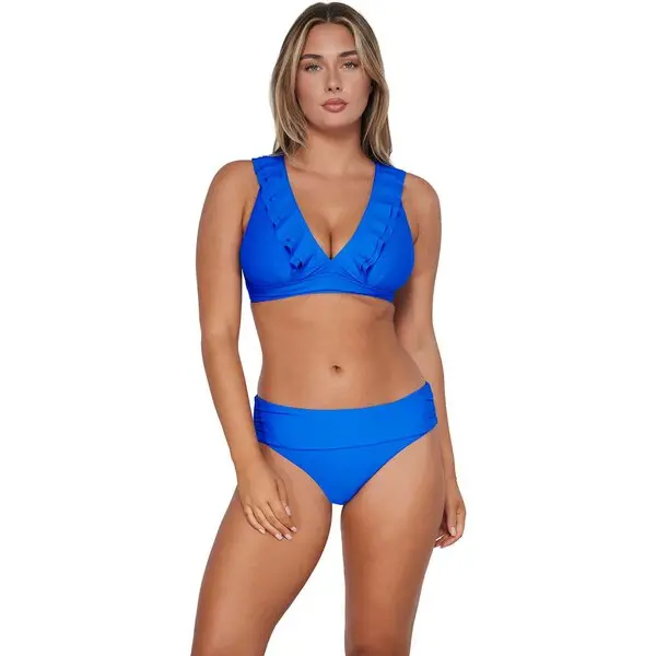 SUNSETS Willa Wireless Bikini Swimsuit Top F Cup - Electric Blue
