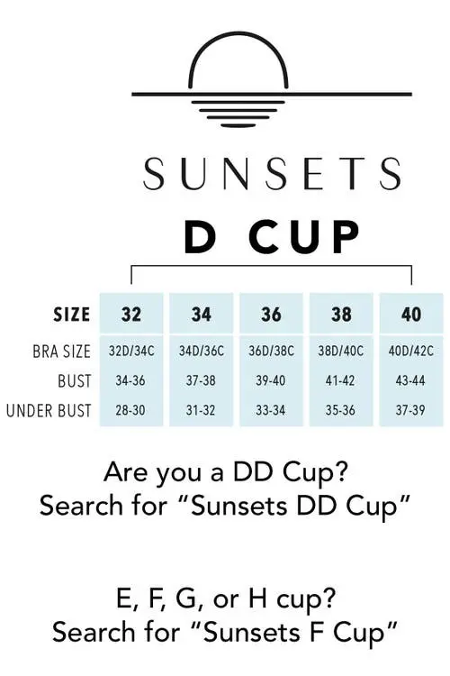 SUNSETS Elsie D Cup Bikini Swimsuit Top - Island Green