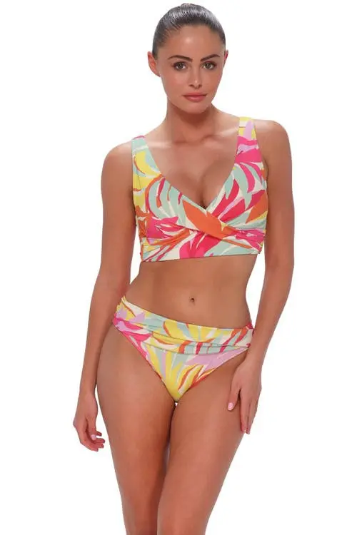 SUNSETS Elsie D Cup Bikini Swimsuit Top - Tropicolor Crepe
