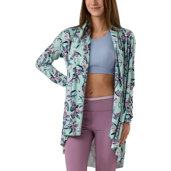 UV SKINZ Hooded Resort Wrap - Dewdrop Petals