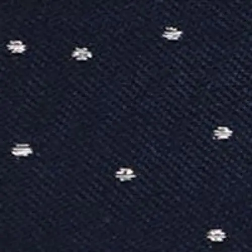 Trafalgar Mystere Metallic Polka Dot Silk Button End Suspenders - Navy