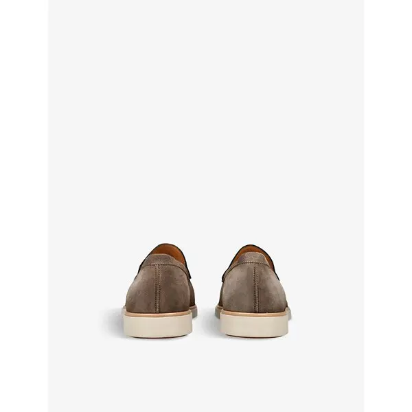 Magnanni Paraiso Tonal-stitching Suede Loafers - Grey