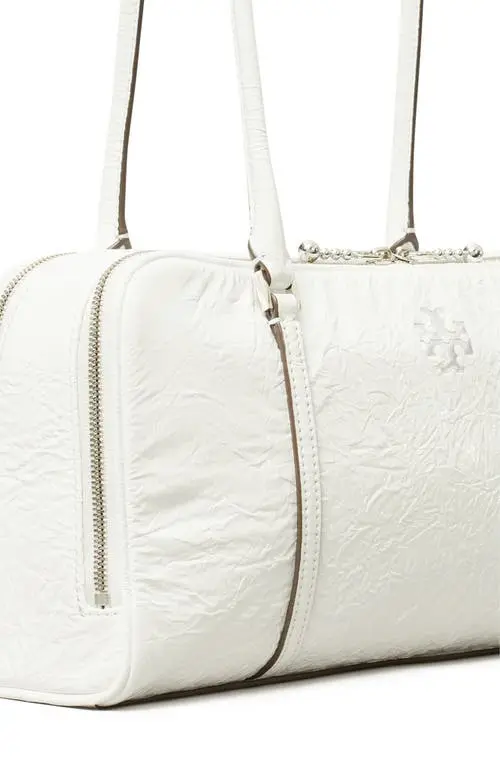 Tory Burch T Monogram Small Metallic Satchel