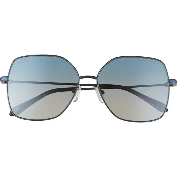 DIFF Iris 59mm Square Sunglasses - Aegean Blue Flash