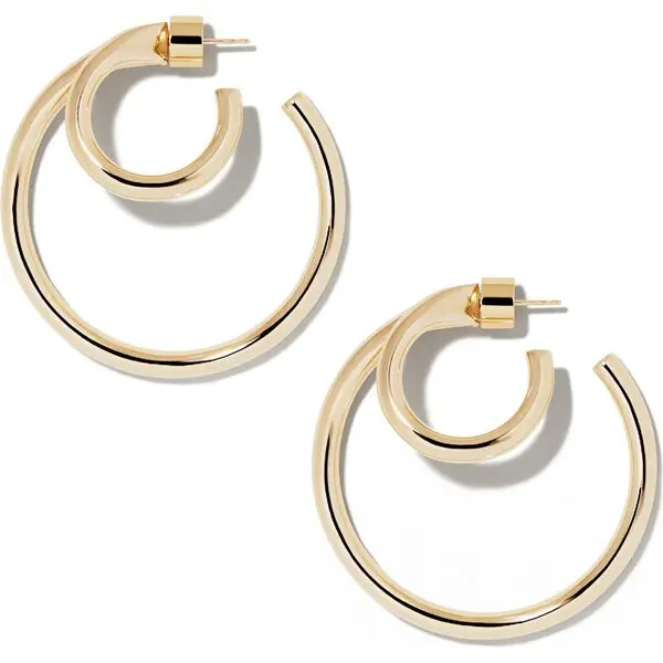 JENNIFER FISHER Double Lilly Baby Hoop Earrings - Gold