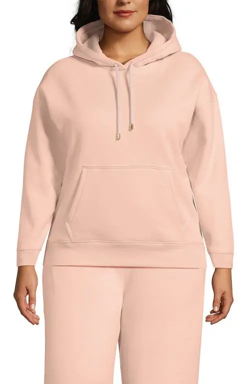 LANDS' END Relaxed Long Sleeve Hoodie - Soft Mineral Blush