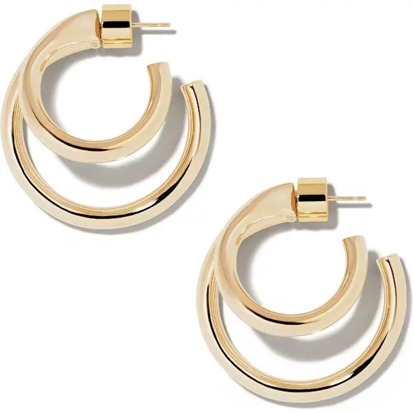 JENNIFER FISHER Double Lilly Mini Hoop Earrings - Gold