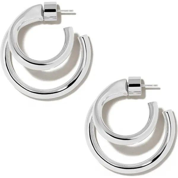 JENNIFER FISHER Double Lilly Mini Hoop Earrings - Silver