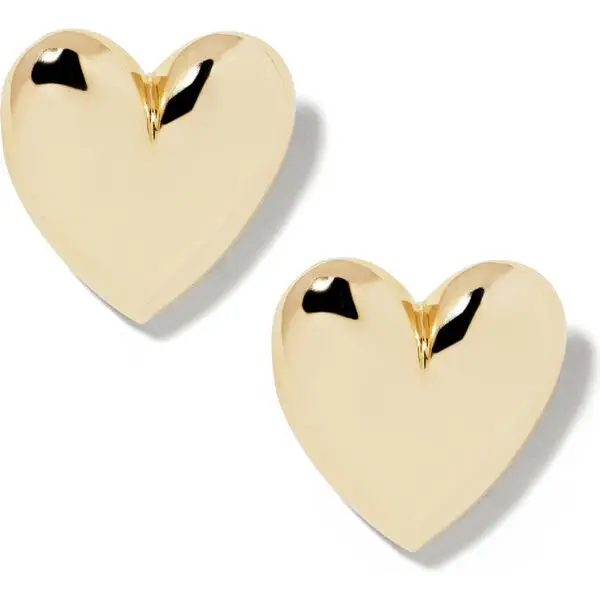 JENNIFER FISHER Small Puffy Heart Stud Earrings - Gold