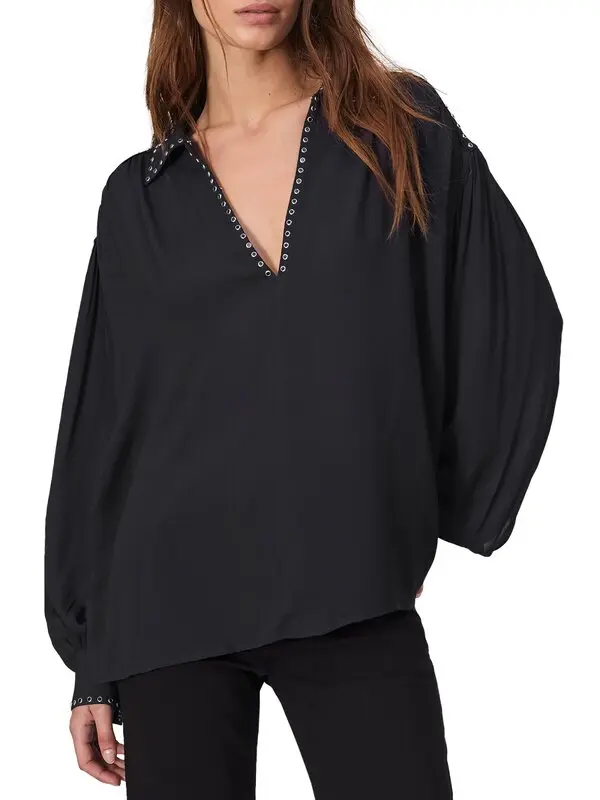 Rag & Bone Emmy Eyelet Long-sleeve Blouse