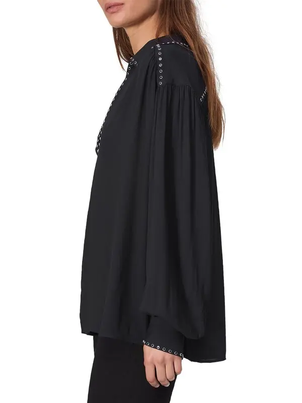 Rag & Bone Emmy Eyelet Long-sleeve Blouse