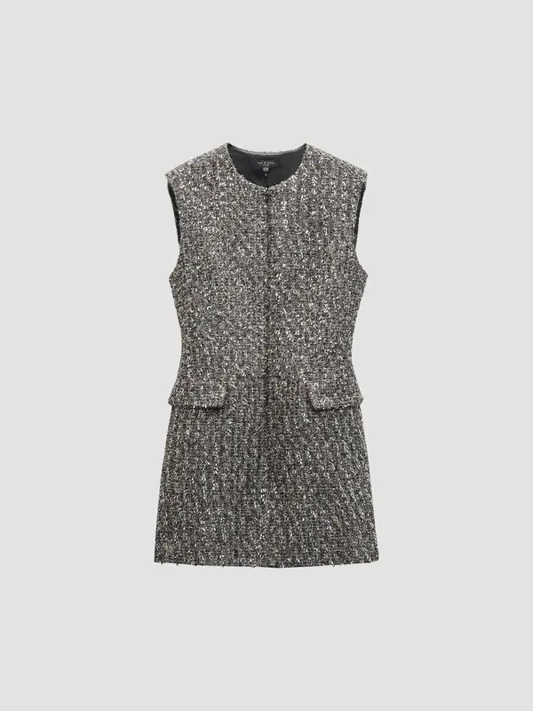 Rag & Bone Tina Linton Wool-blend Sleeveless Minidress