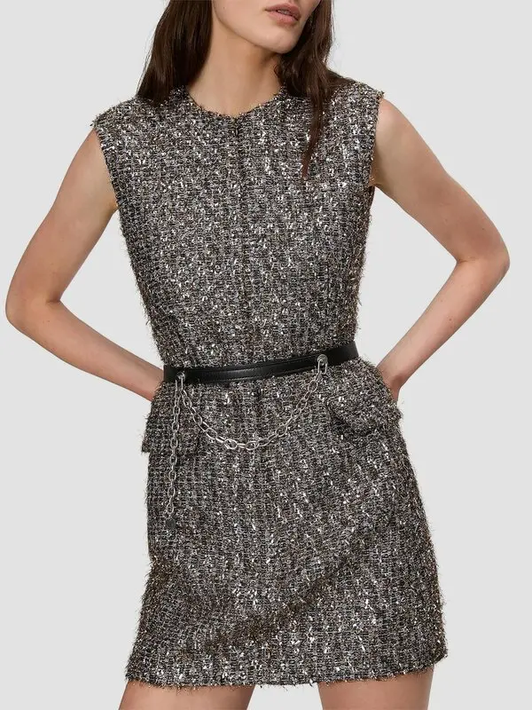 Rag & Bone Tina Linton Wool-blend Sleeveless Minidress
