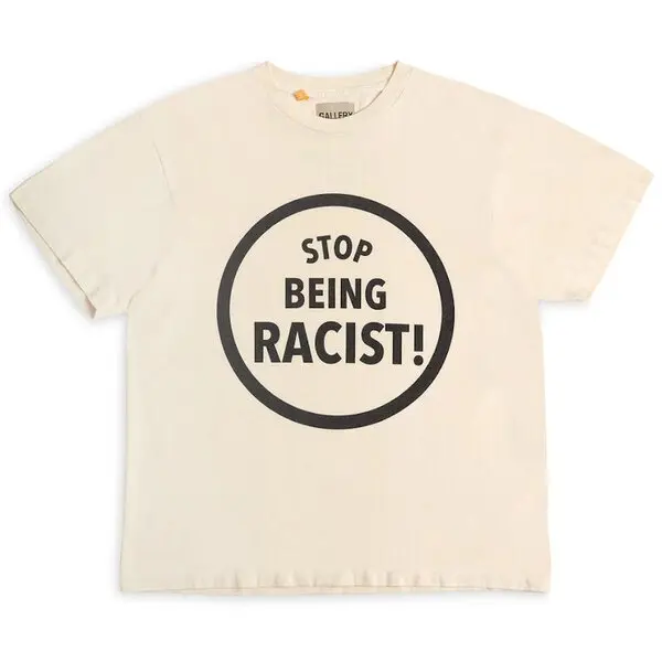 GALLERY DEPT. Stop Being Racist T-shirt - Cream