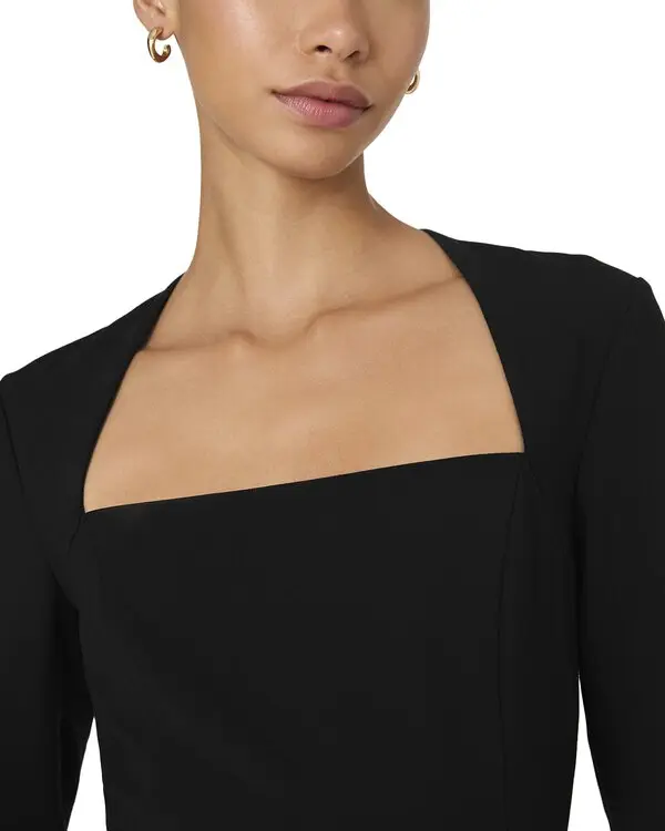 French Connection Whisper Long Sleeve Dress - Black - 40% Off | Editorialist