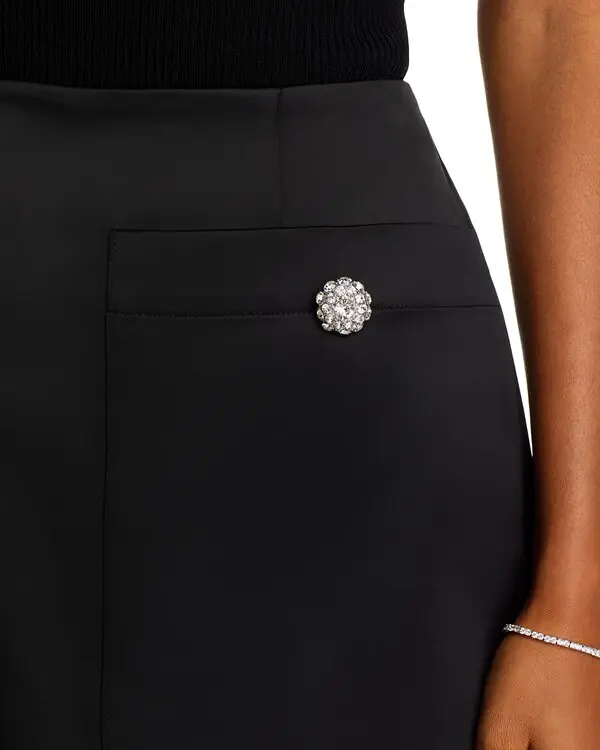 French Connection Carey Embellished Satin Skirt