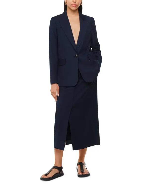 Whistles Single Breasted Pinstriped Blazer