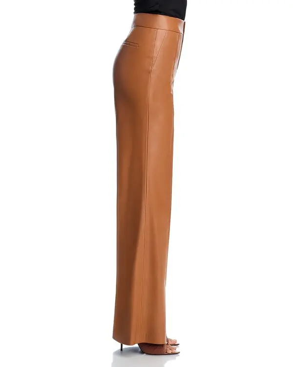 Alice + Olivia Dylan High-waist Wide-leg Pants - Camel