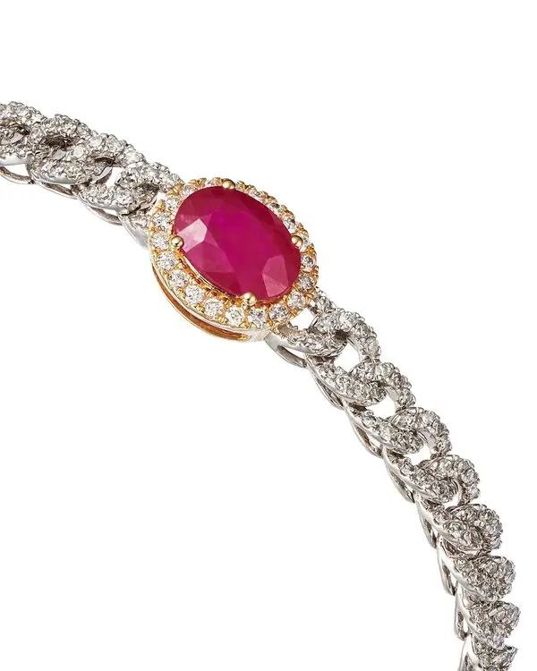 Bloomingdale'S Ruby And Diamond Bracelet