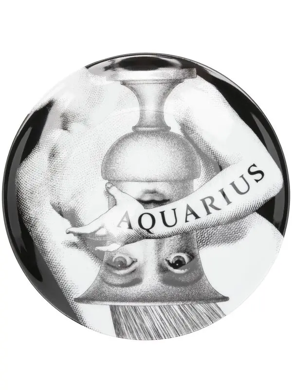 FORNASETTI Tema E Variazioni N.358 Aquarius Wall Plate - Black