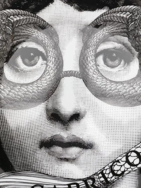 FORNASETTI Tema E Variazioni N.357 Capricorn Wall Plate - Black